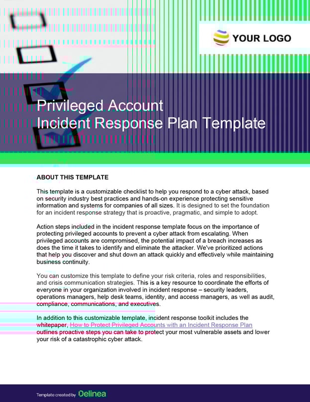 Cyber Security Incident Response Plan Template | Customizable