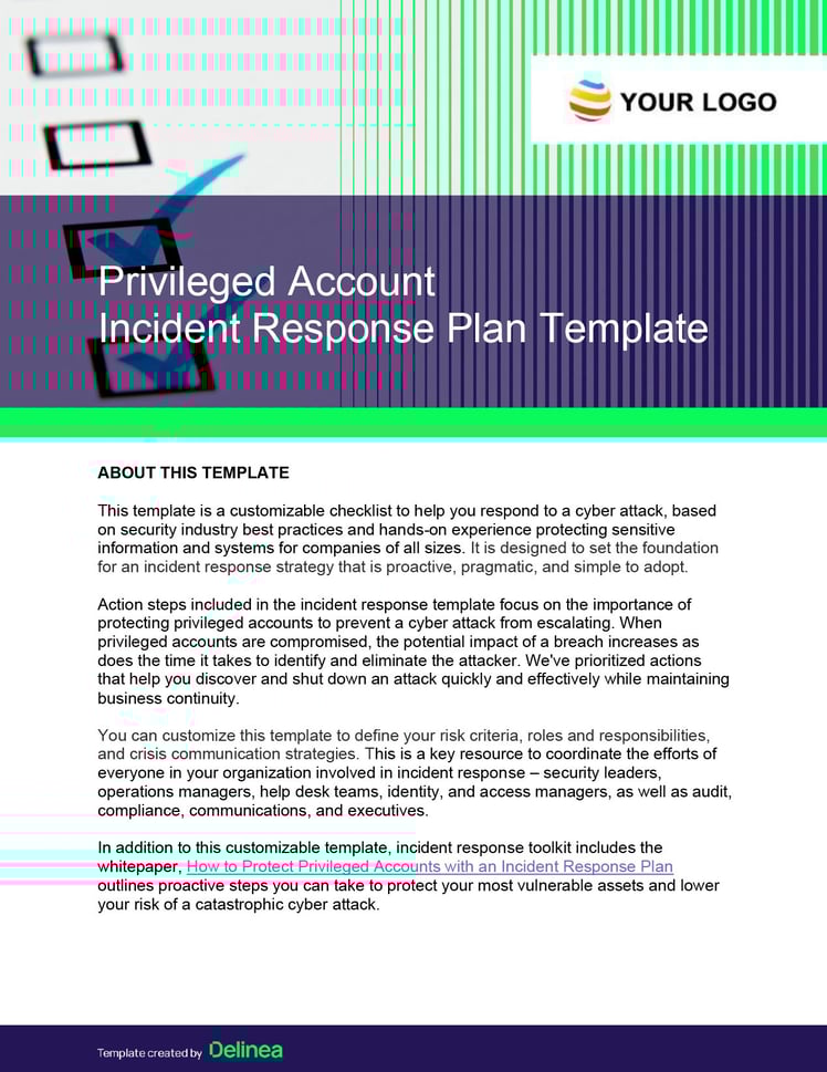 Cyber Security Incident Response Plan Template | Customizable
