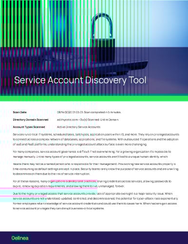 Service Account Discovery Tool for Windows Active Directory