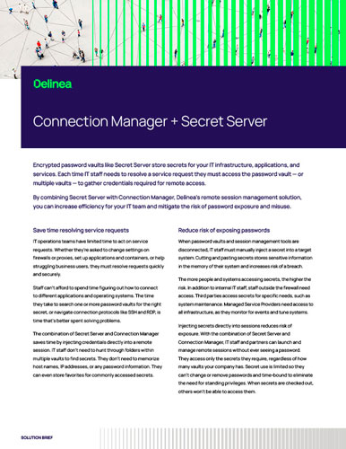 Connection Manager | Manage Multiple Remote Sessions