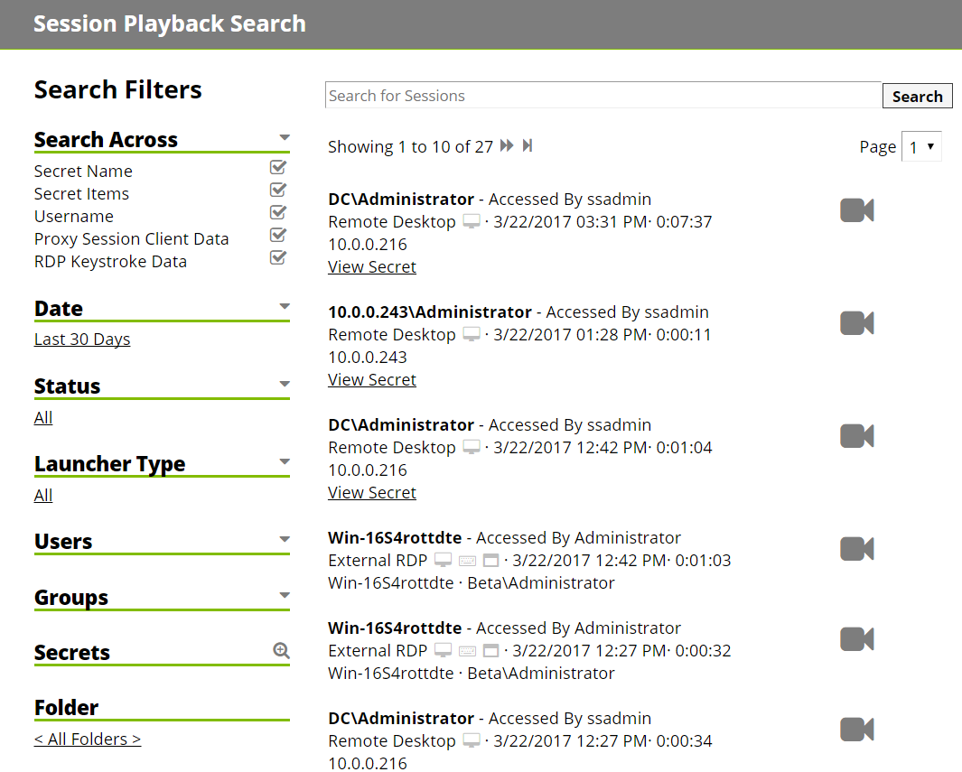 Record and Monitor Sessions, Record Keystrokes | SQL RDP SSH PuTTY